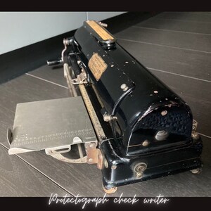 Antique Protectograph Check Writer Manual Check Protector Todd Co ...