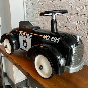 Goki Classic Ride on Metal Car Police. - Etsy