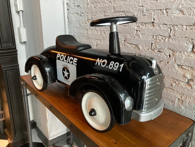 Goki Classic Ride on Metal Car Police. - Etsy