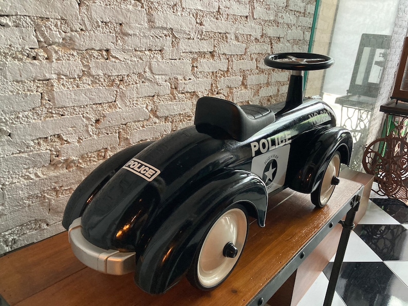 Goki Classic Ride on Metal Car Police. - Etsy
