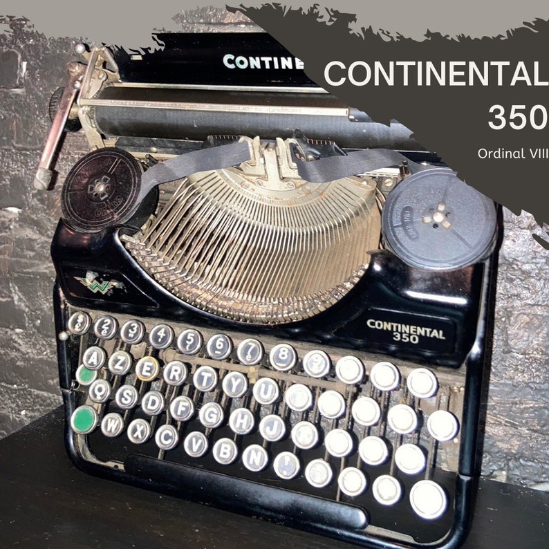 Antique Continental 350 Portable Typewriter - Etsy