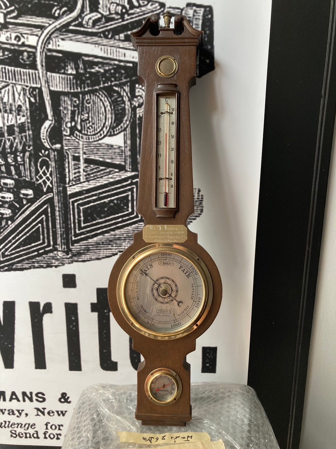 Vintage Thermometer Barometer Weather Station. - Etsy