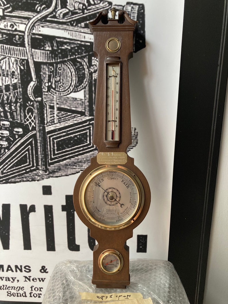 Vintage Thermometer Barometer Weather Station. - Etsy