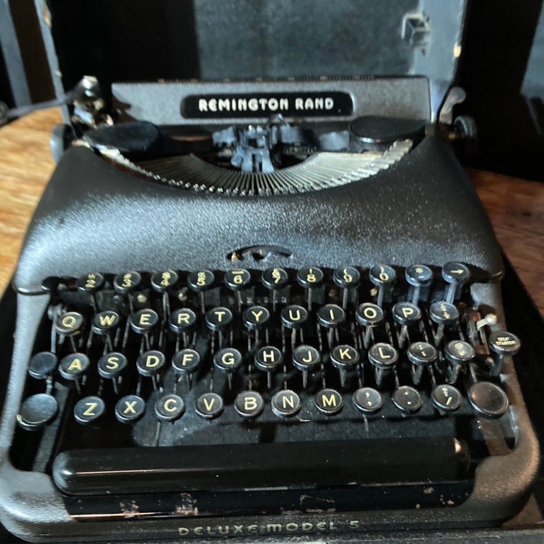 Vintage Rand Remington Model 5 Portable Typewriter With Case - Etsy