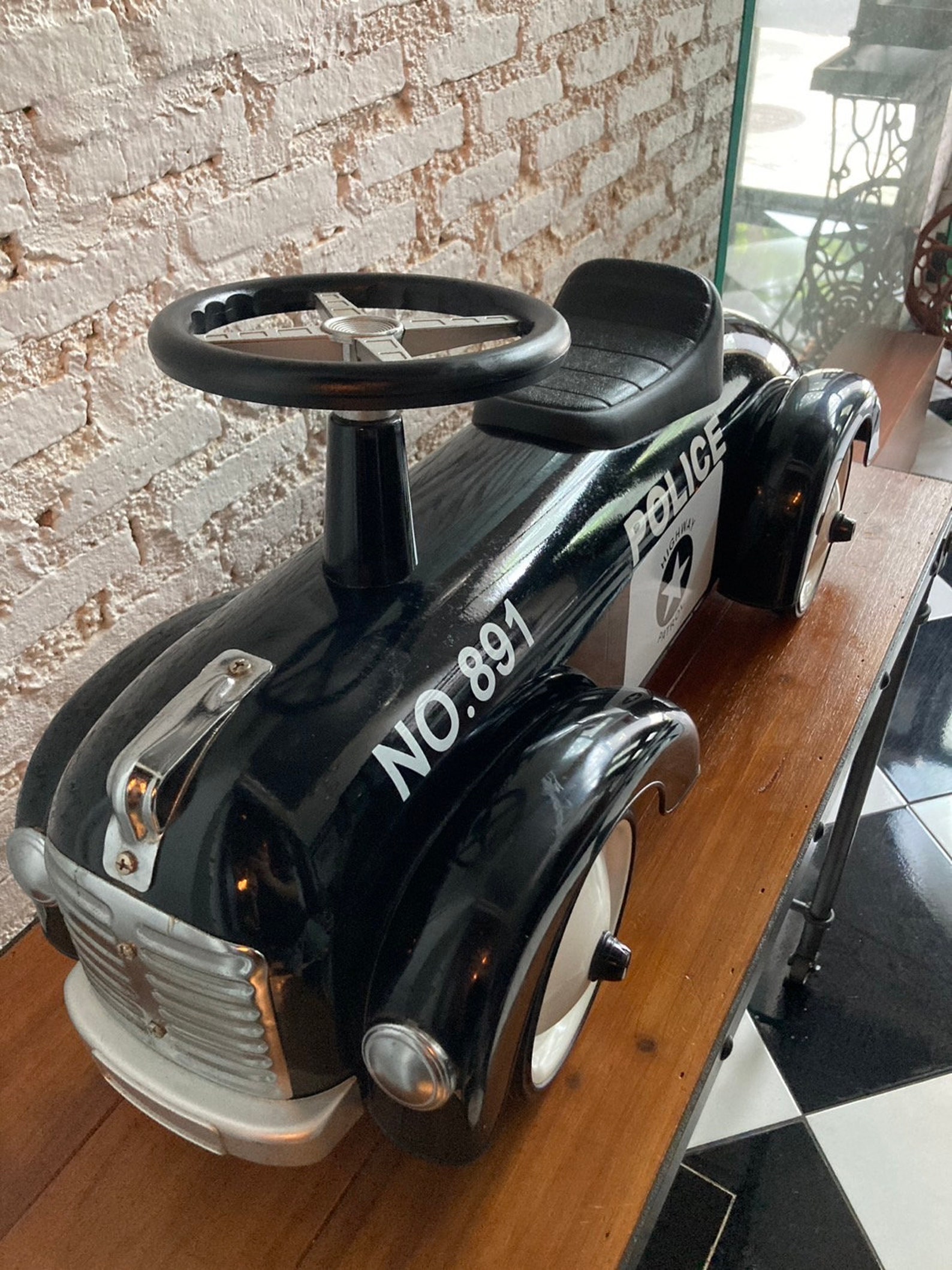 Goki Classic Ride on Metal Car Police. - Etsy