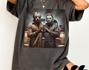 Vintage Jason and Michael Halloween Heart Hands Png, Michael Myers ...