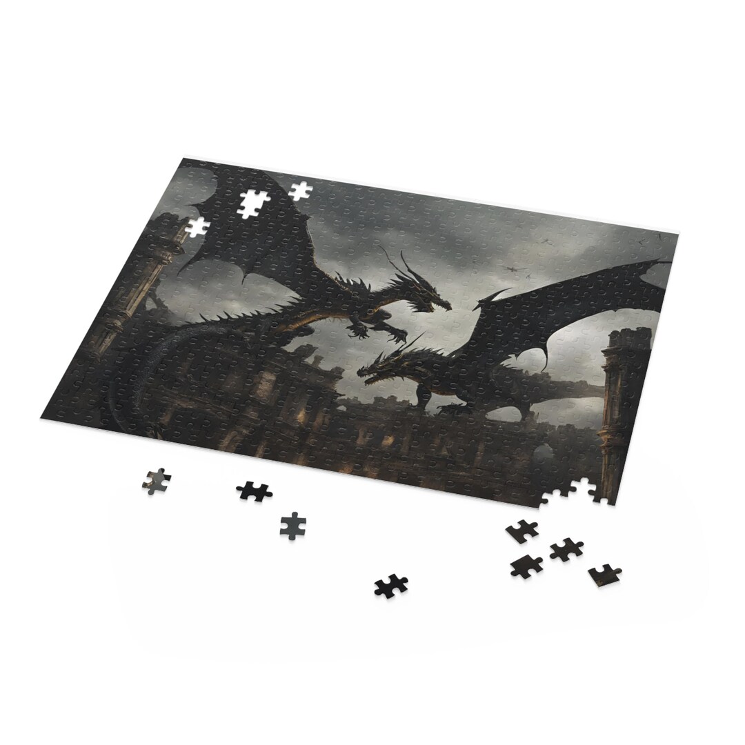 Fourth Wing Inspired Puzzle 120, 252, 500-piece Dragons, Tairn and ...