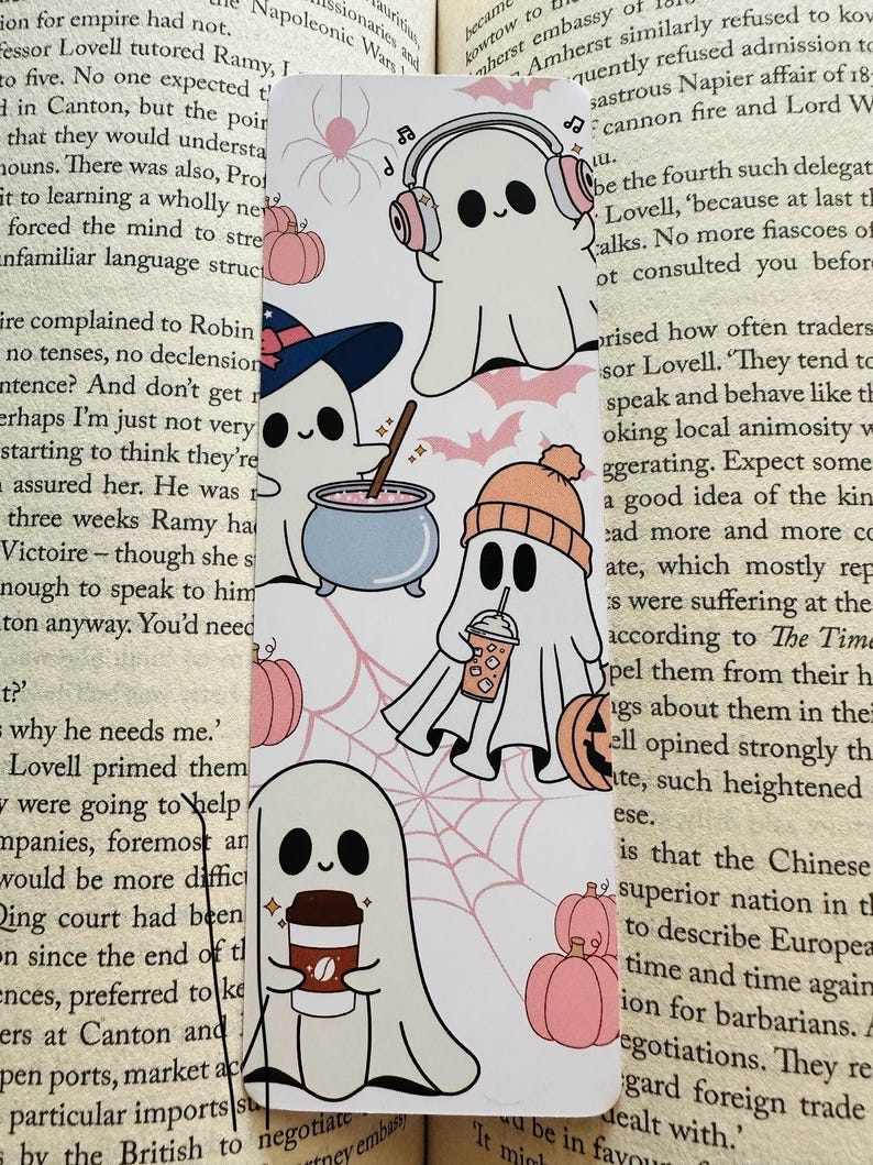Cute Ghost Bookmark | Spooky Ghost Design | Halloween Bookmark for Book ...
