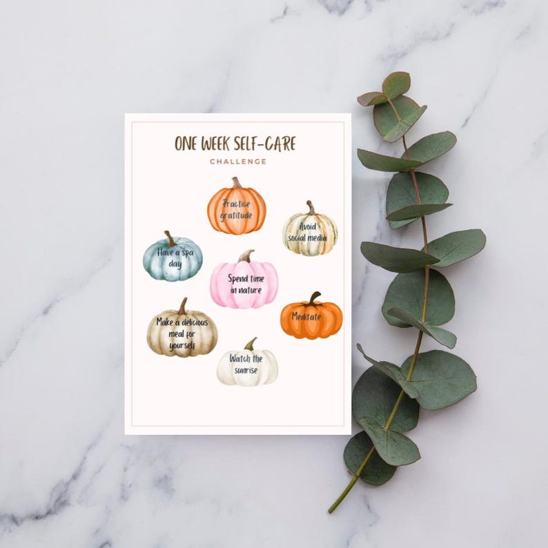 Fall Self Care Challenge - Etsy