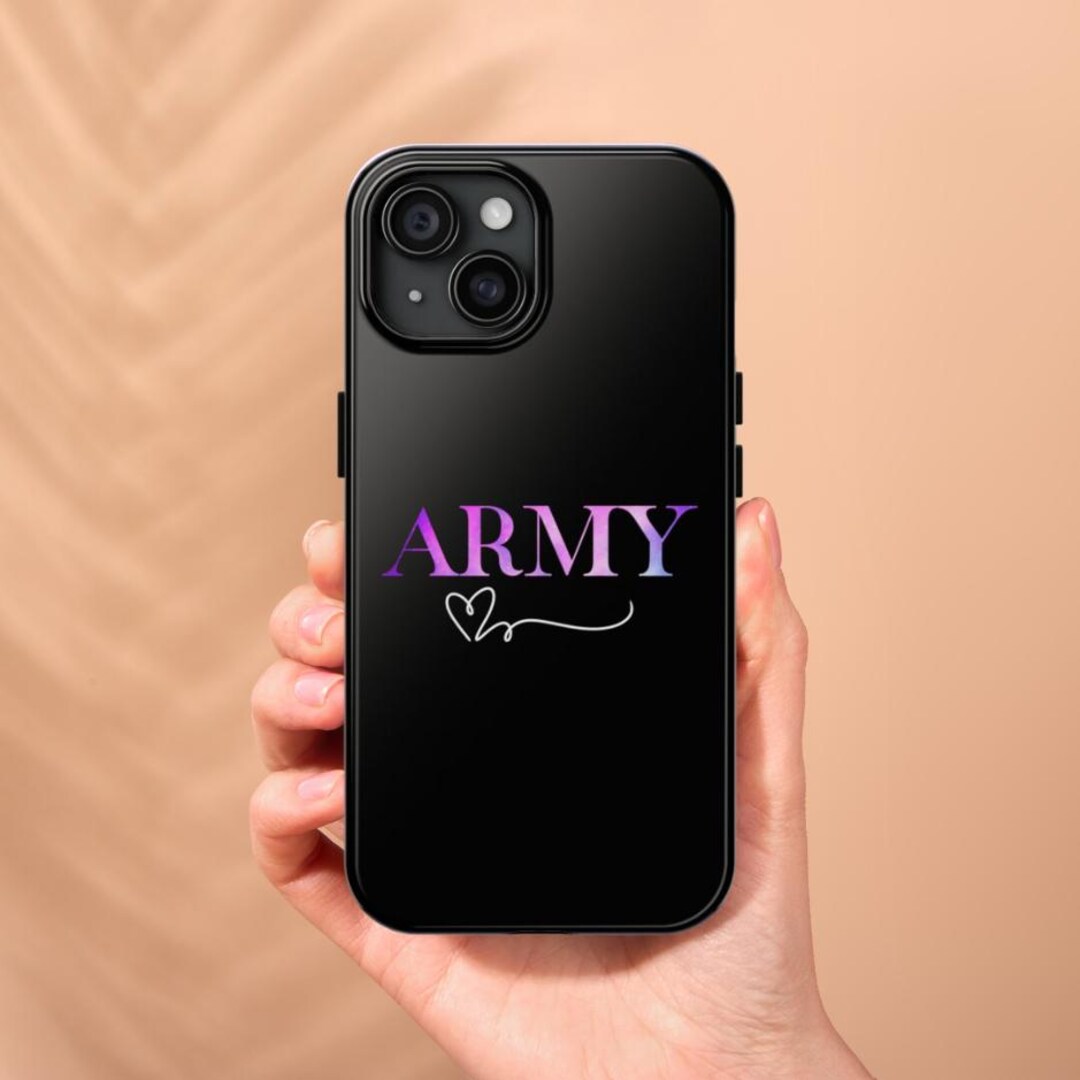 ARMY BTS Fandom iPhone 15 Tough Phone Case - Etsy