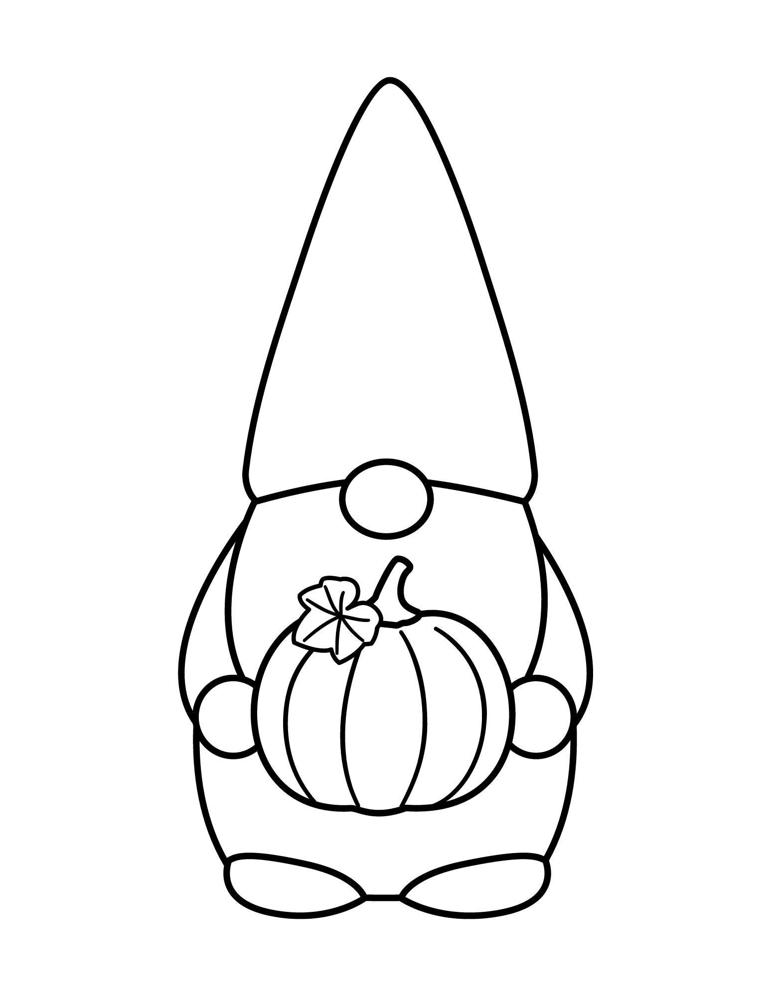 Cute Halloween Gnome Coloring Pages - Etsy