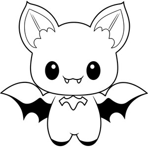 Cute Halloween Coloring Pages Featuring Bats - Etsy