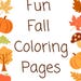 Fun Fall Coloring Pages for Kids - Etsy
