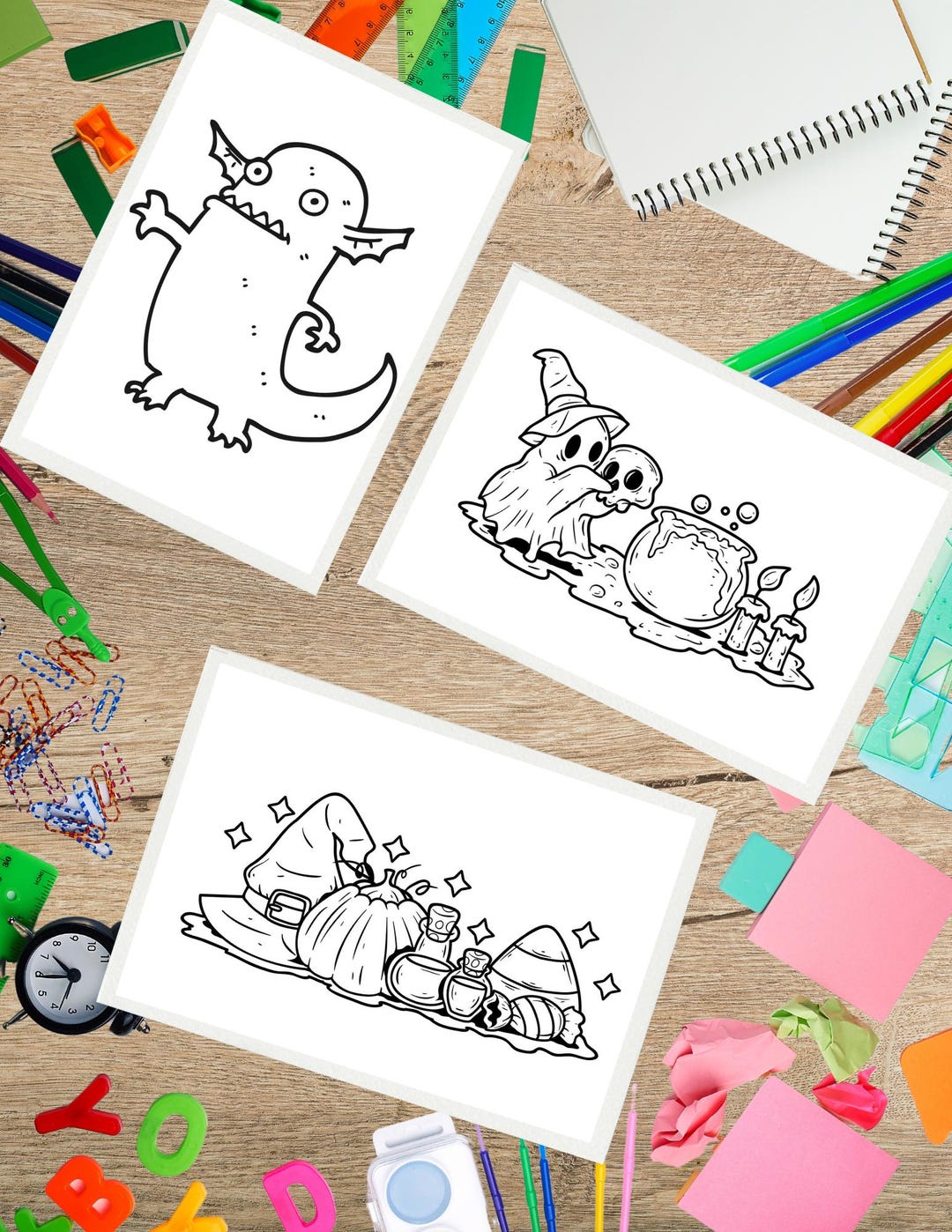 Halloween Coloring Pages - Etsy