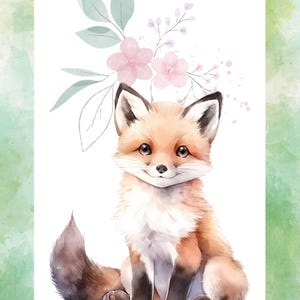 Woodland Nursery Animals Decor Printable Posters, Set of 6 - Etsy