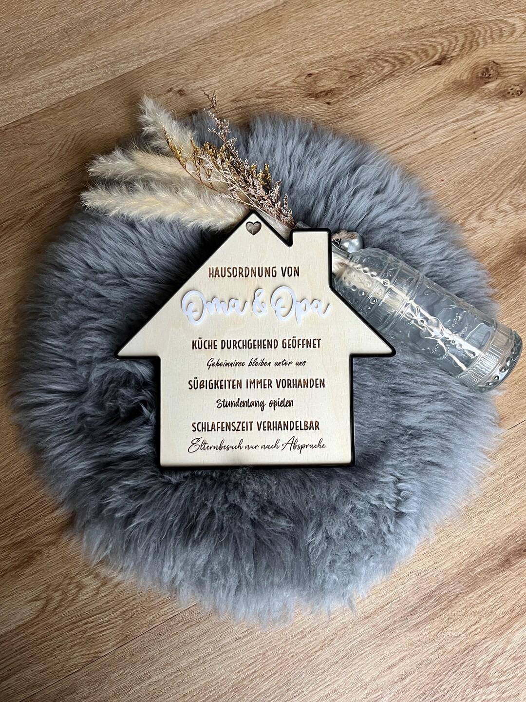 Personalized House Rules for Grandma & Grandpa - Wooden Sign With ...