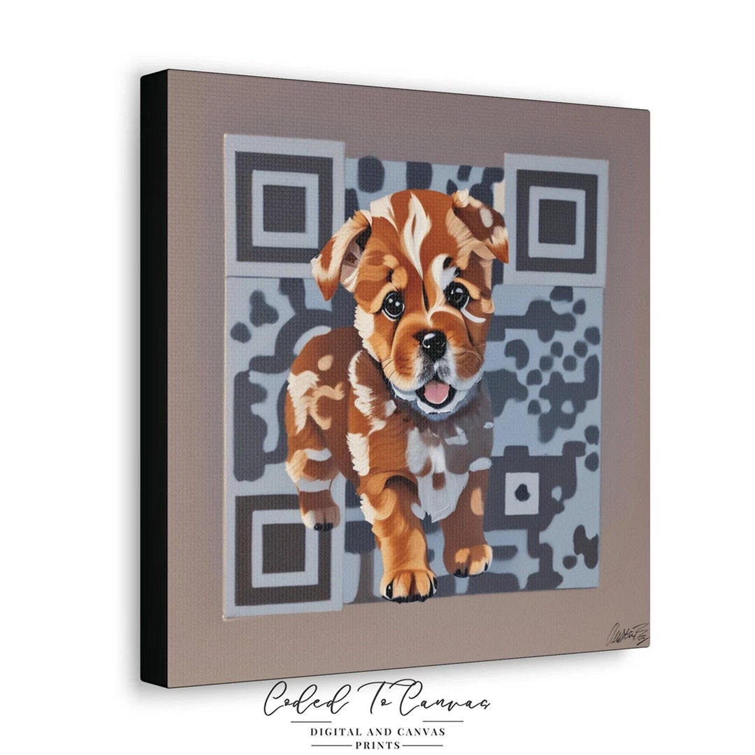 Personalized QR Code Artwork Ready to Hang Canvas Gallery Wrap ...