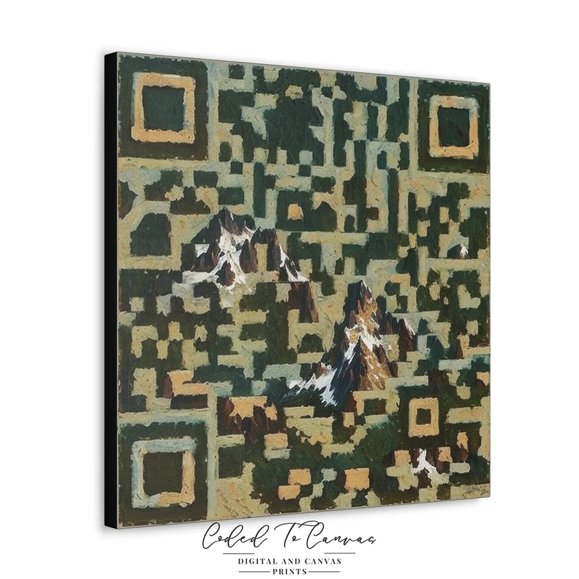 Personalized QR Code Artwork Ready to Hang Canvas Gallery Wrap ...