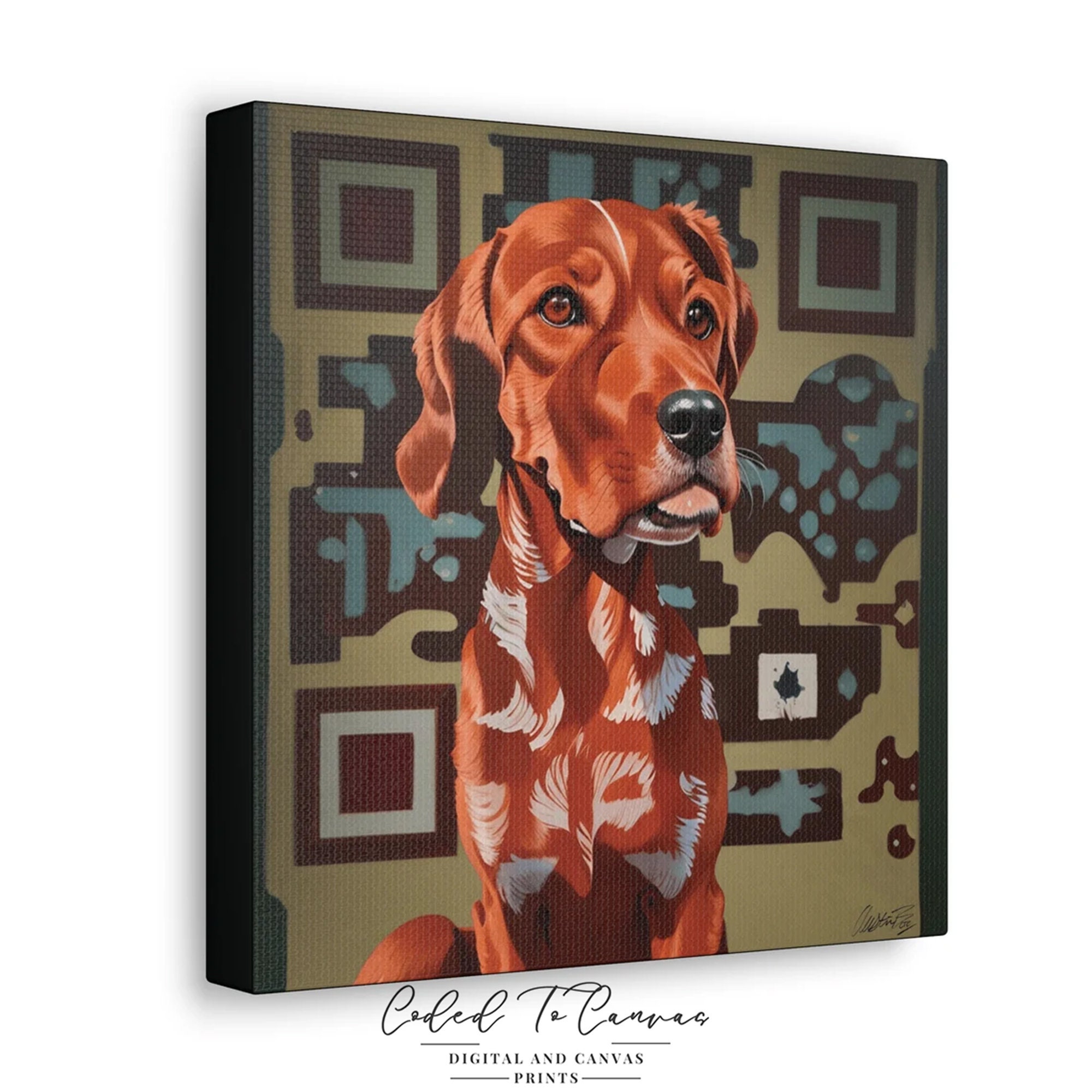 Personalized QR Code Artwork Ready to Hang Canvas Gallery Wrap ...