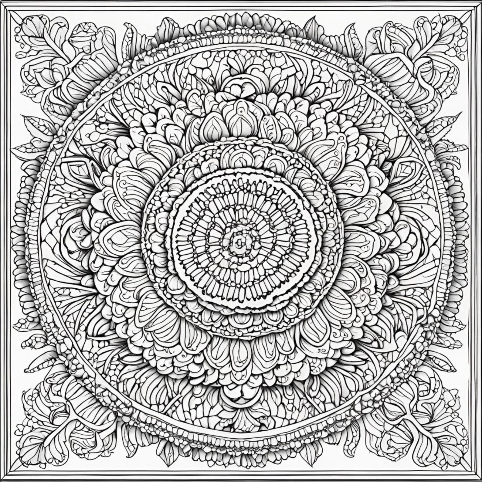 Digital Adult Coloring Book: Floral Mandalas - Etsy