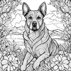 Mandala Dogs: Digital Coloring Book - Etsy