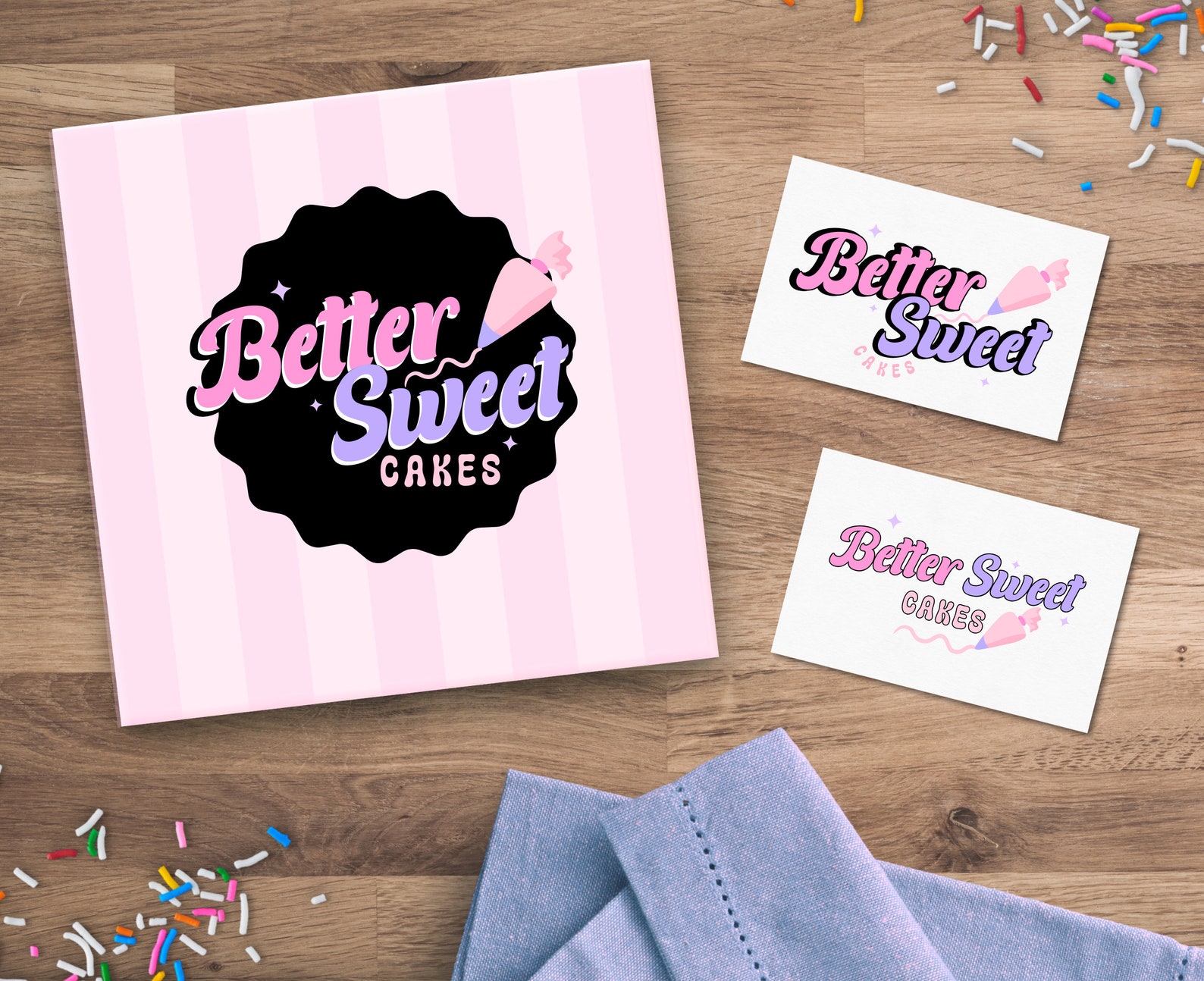 DIY Cake Baker Logo: Editable Logo Design, Bakery Logo Design, Canva ...