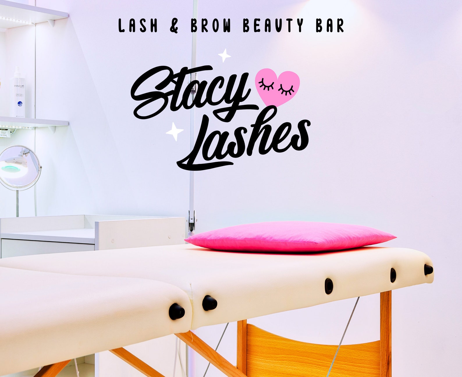 Beauty Lash Logo: Logo Bundle Design, Editable Logo, Lash Business Logo ...