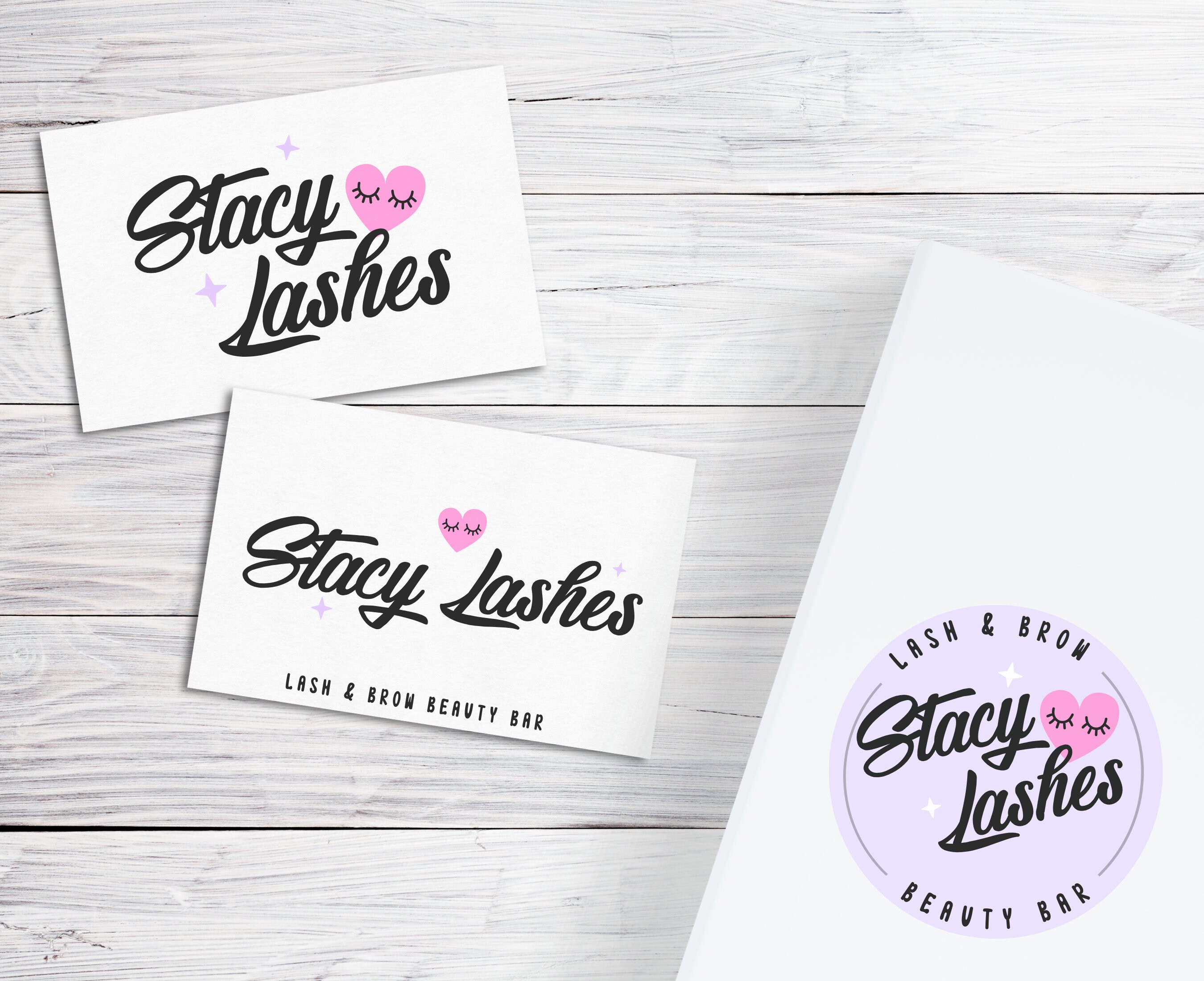 Beauty Lash Logo: Logo Bundle Design, Editable Logo, Lash Business Logo ...