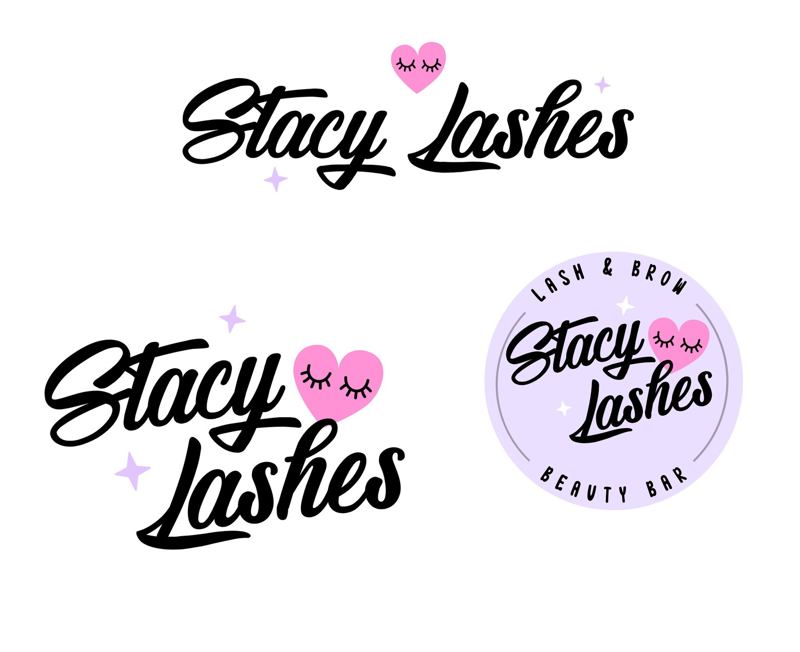 Beauty Lash Logo: Logo Bundle Design, Editable Logo, Lash Business Logo ...