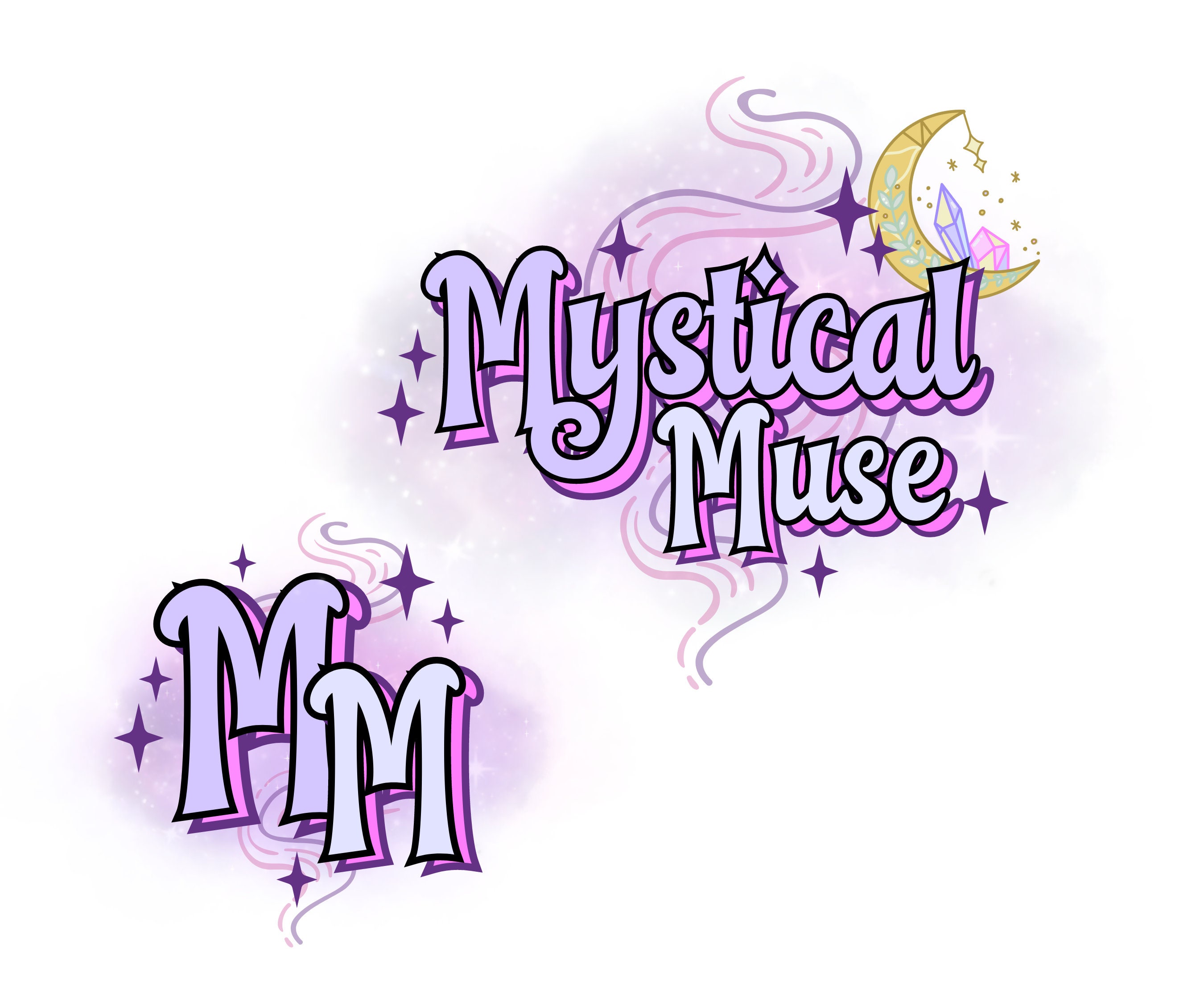 Editable Logo: Psychic Logo, Logo Bundle, Purple Logo, Logo With Stars ...