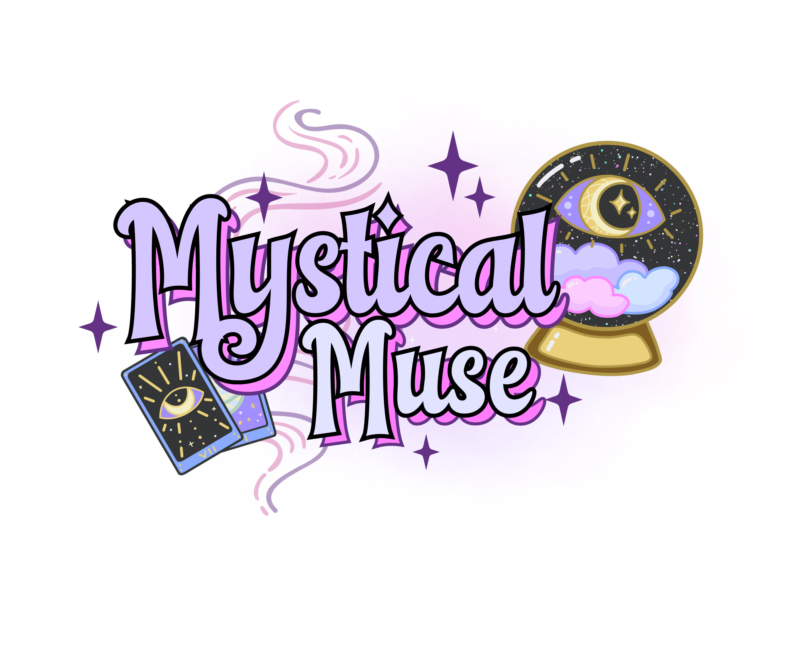 Editable Logo: Psychic Logo, Logo Bundle, Purple Logo, Logo With Stars ...