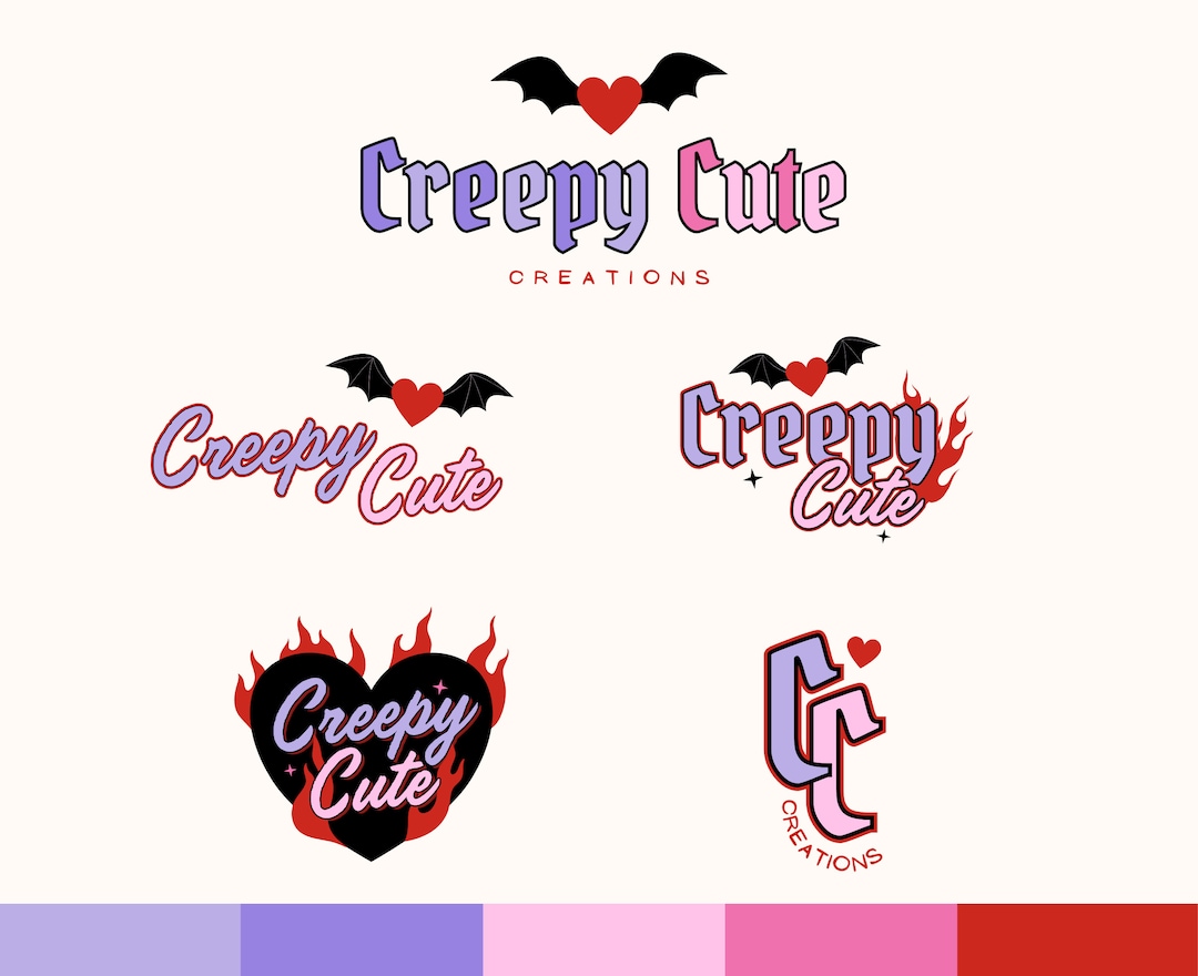 Editable Logo: Creepy Branding, Playful Logo, Spooky Logo, DIY Canva ...