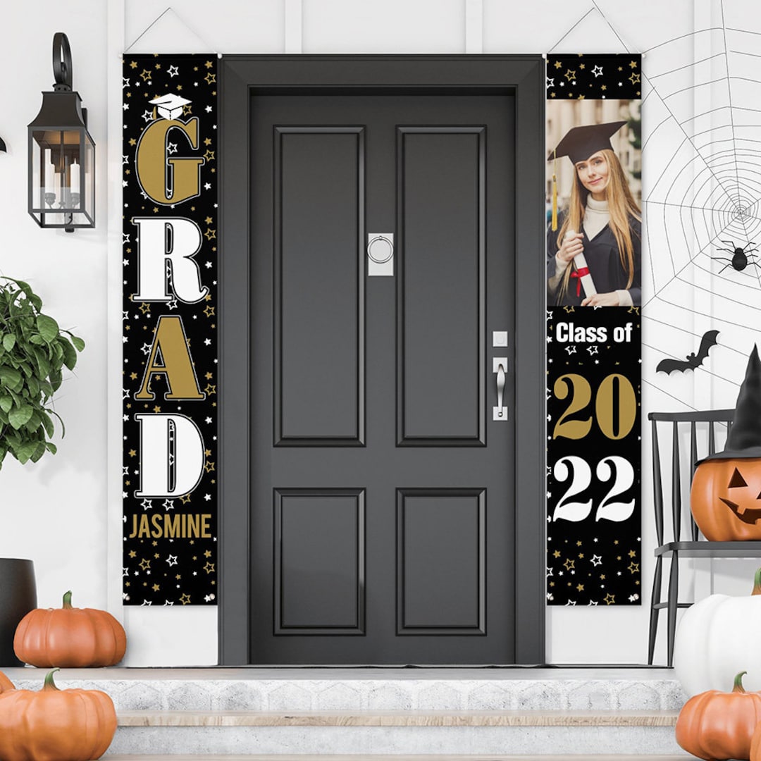 Personalized Photo Graduation Door Banner Custom Graduation Party ...