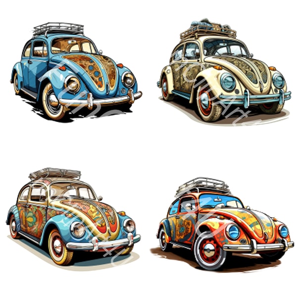 Vw Bug Clipart - Etsy