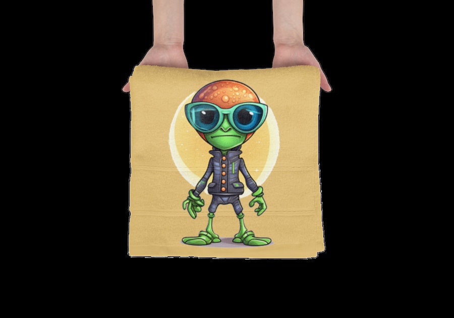 Funny Cartoon Cool 1980s Retro Style Blue Green Alien Dude Aliens 4 ...