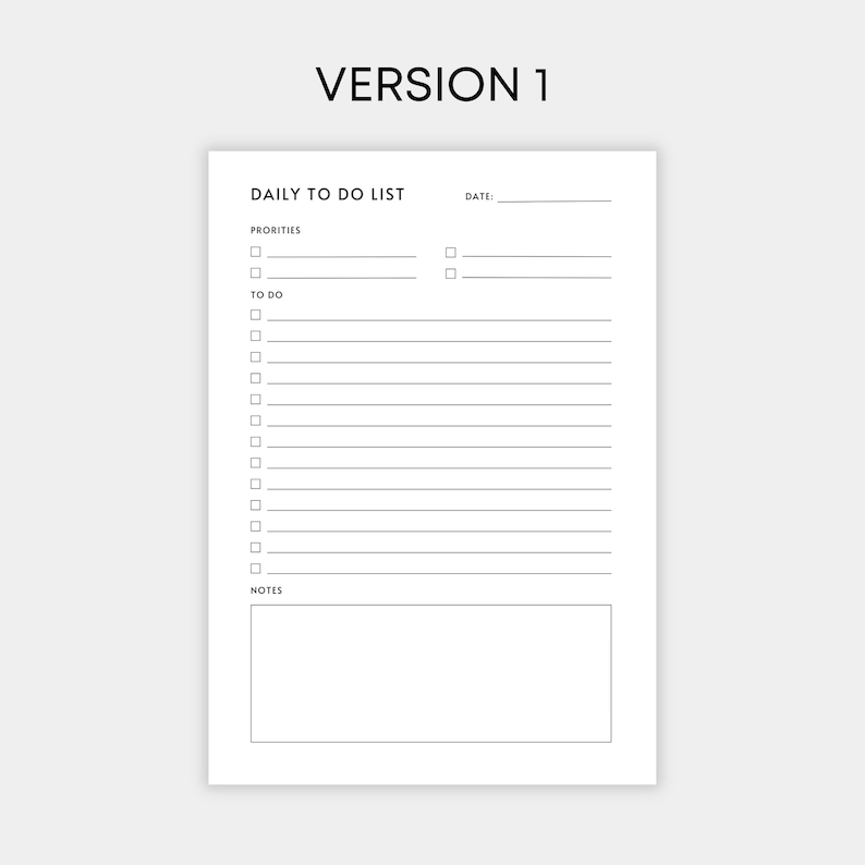 Daily to Do List | Printable | Simple Tasks List | Productivity Planner ...