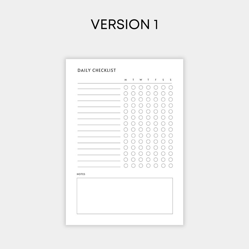 Daily Checklist Printable | A4/letter | Fillable PDF | Task Management ...