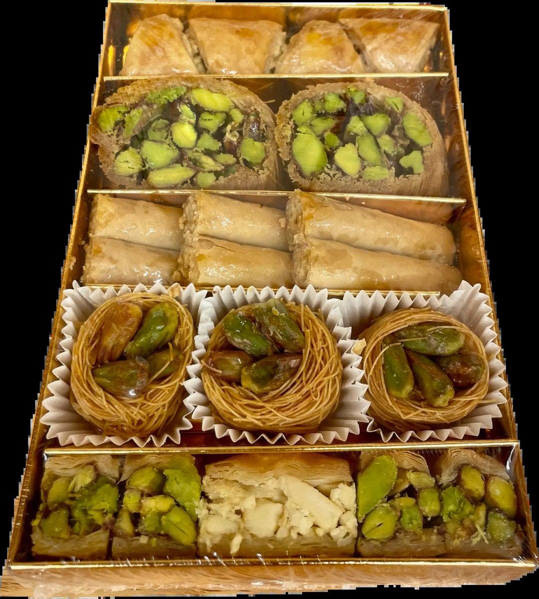 Premium Delicious Mini Mix Baklava, With Pistachio, Walnut Baklava ...