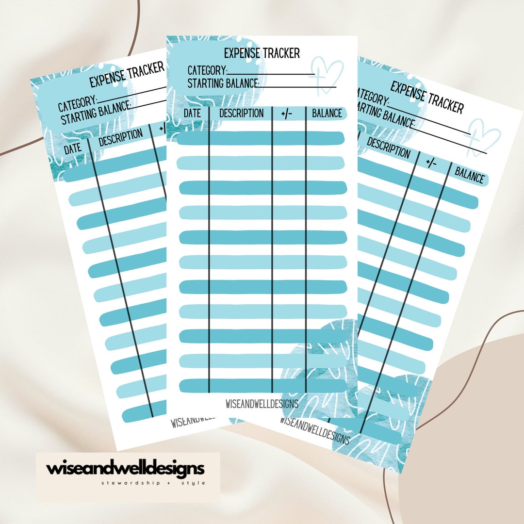 Expense Tracker for A6 Printable Envelope, Sea Pattern, Cash Stuffing ...