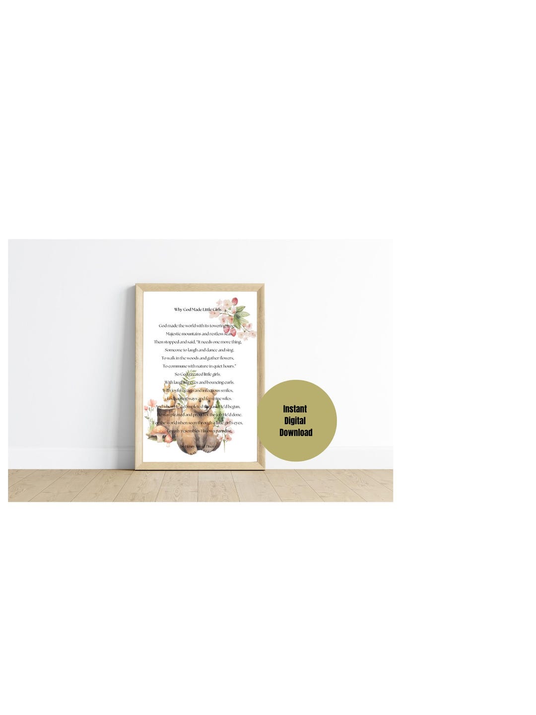 Why God Made Little Girls Nursery Poem - Digital Download - Etsy Canada
