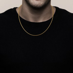 24k Solid Gold Chain Link 3mm. Pure Gold Link Chain Necklace. 9999 Fine ...