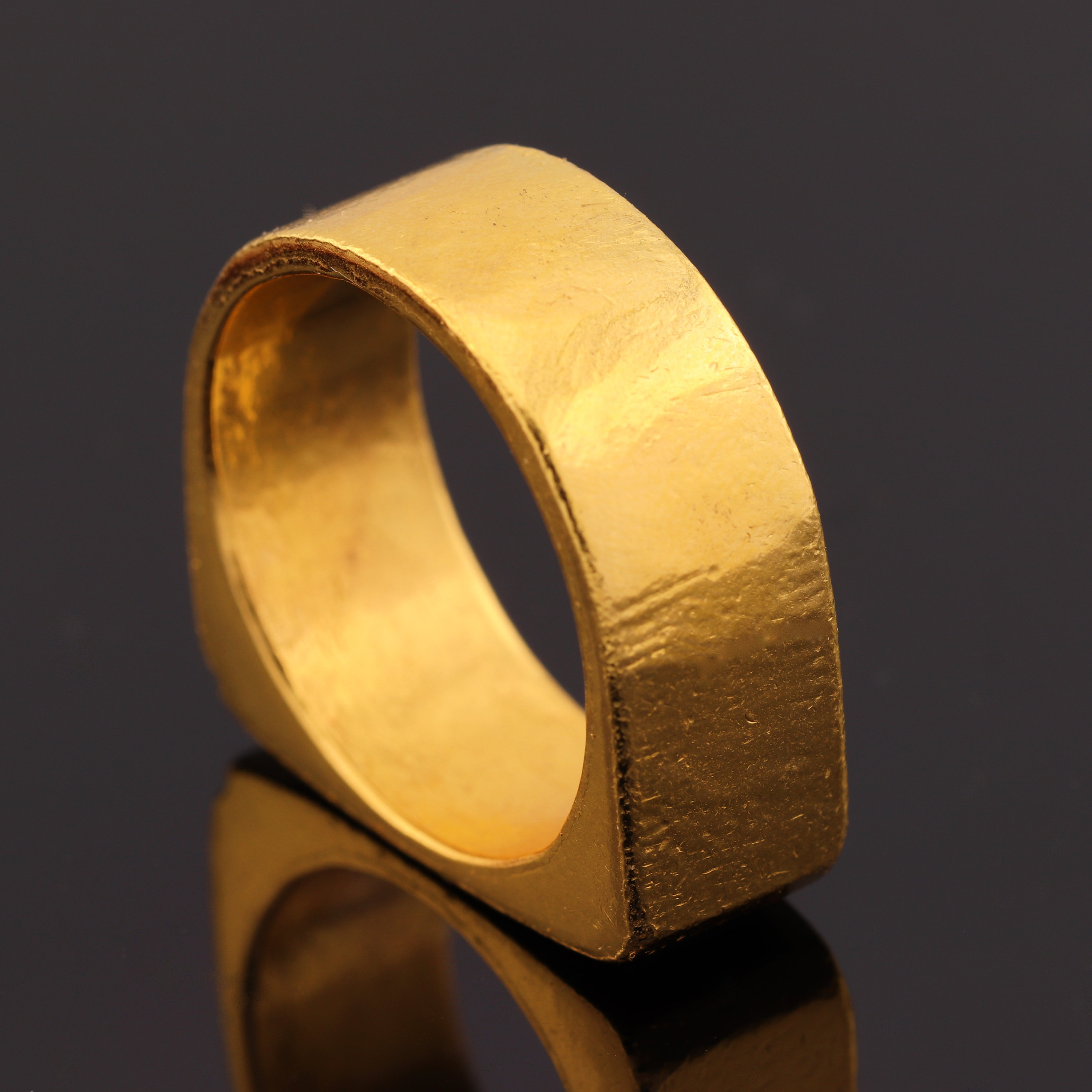 24k Gold Signet Ring. 6mm Solid Yellow Gold 9999 Gold Signet Ring ...