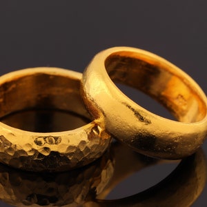 24k Gold Band Ring. 8mm Solid Yellow 9999 Gold Wedding Ring. Pure Gold ...