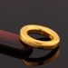 24k Gold Donut Ring. 5mm Solid Yellow Gold 9999 Gold Dome Ring ...