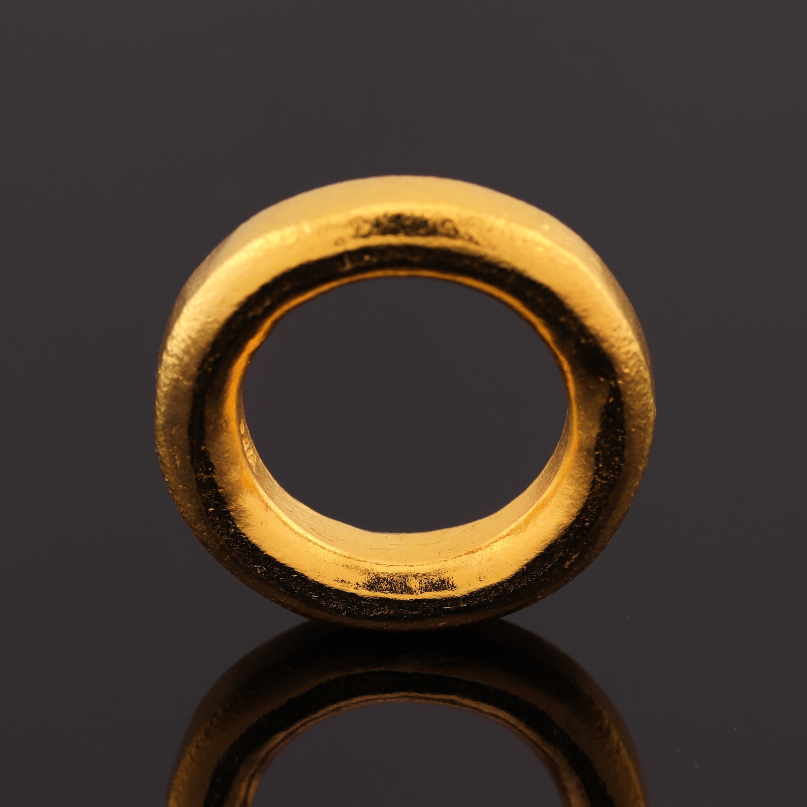 24k Gold Donut Ring. 5mm Solid Yellow Gold 9999 Gold Dome Ring. Handmade Investment Gold Jewelry ...