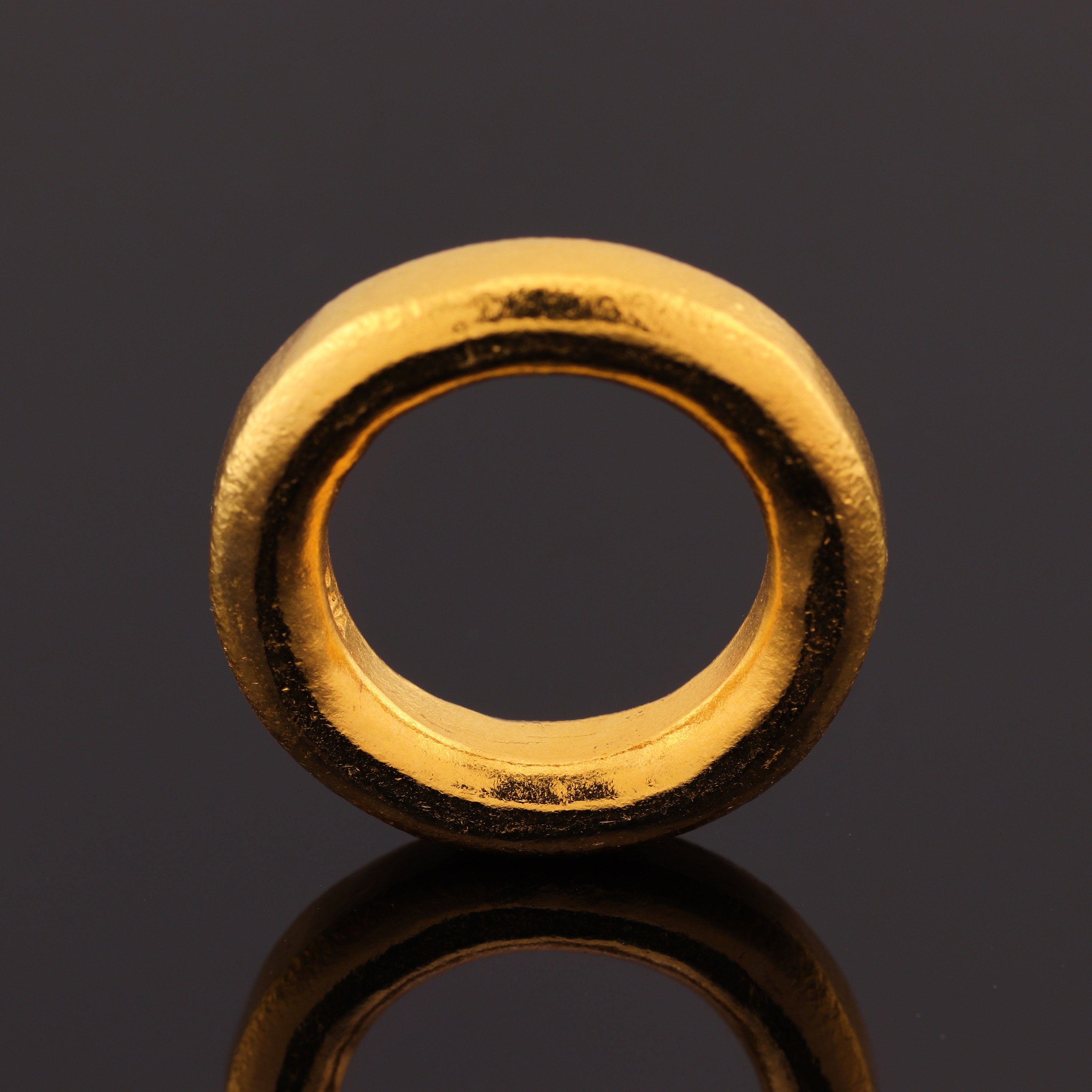 24k Gold Donut Ring. 5mm Solid Yellow Gold 9999 Gold Dome Ring ...