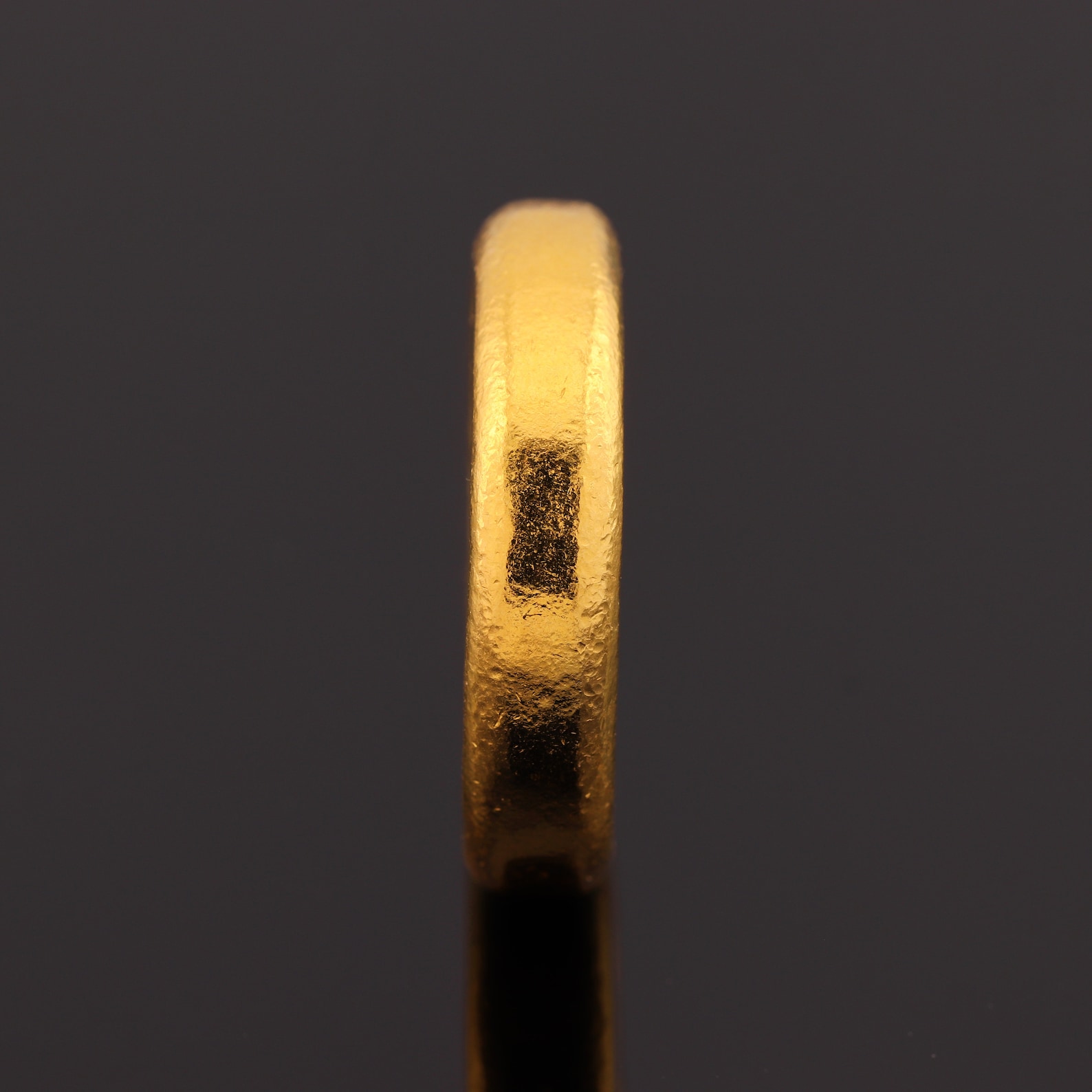 24k Gold Donut Ring. 5mm Solid Yellow Gold 9999 Gold Dome Ring ...