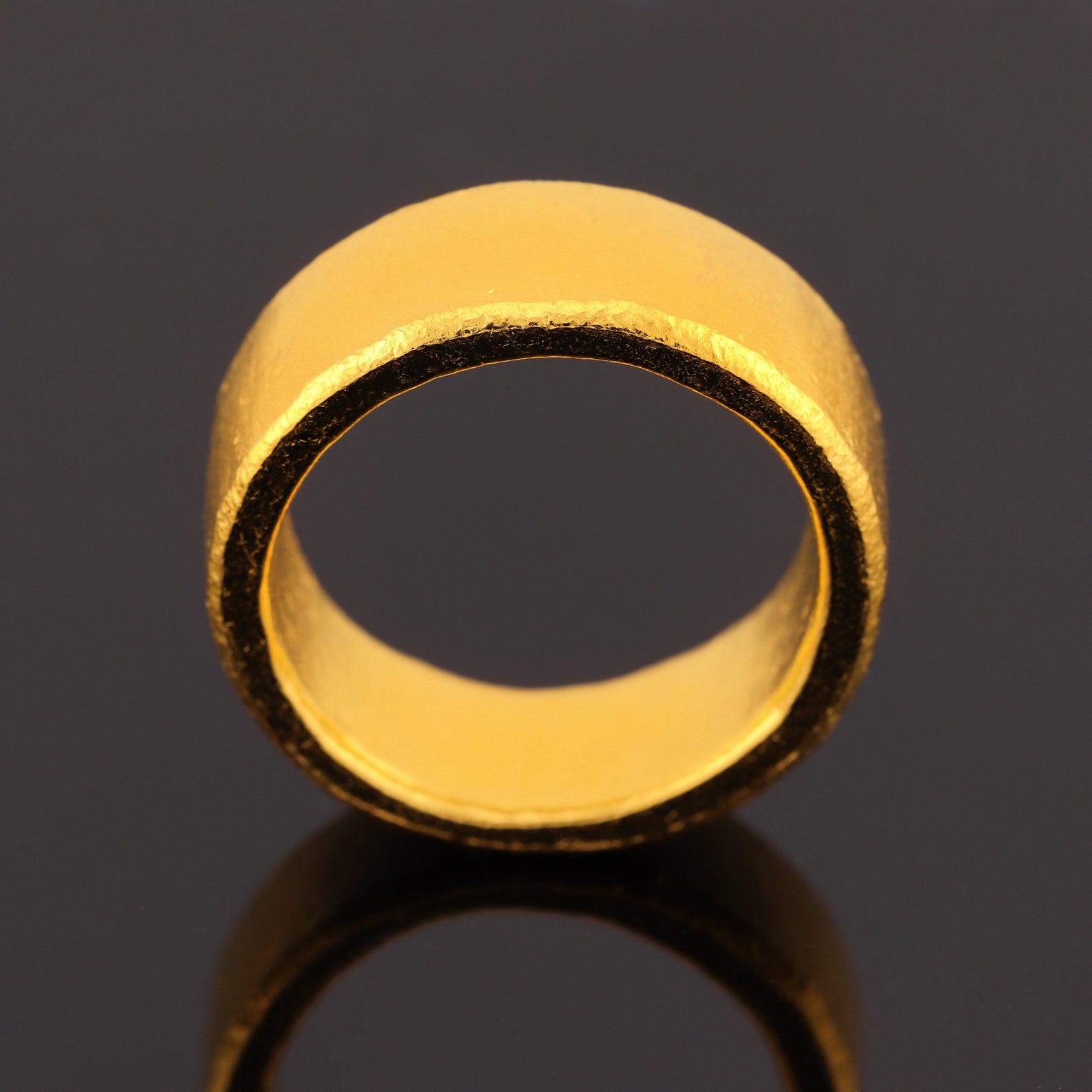 1 Troy Ounce 24k Gold Band Ring. 10mm Gold Wedding Band Ring. Handmade ...