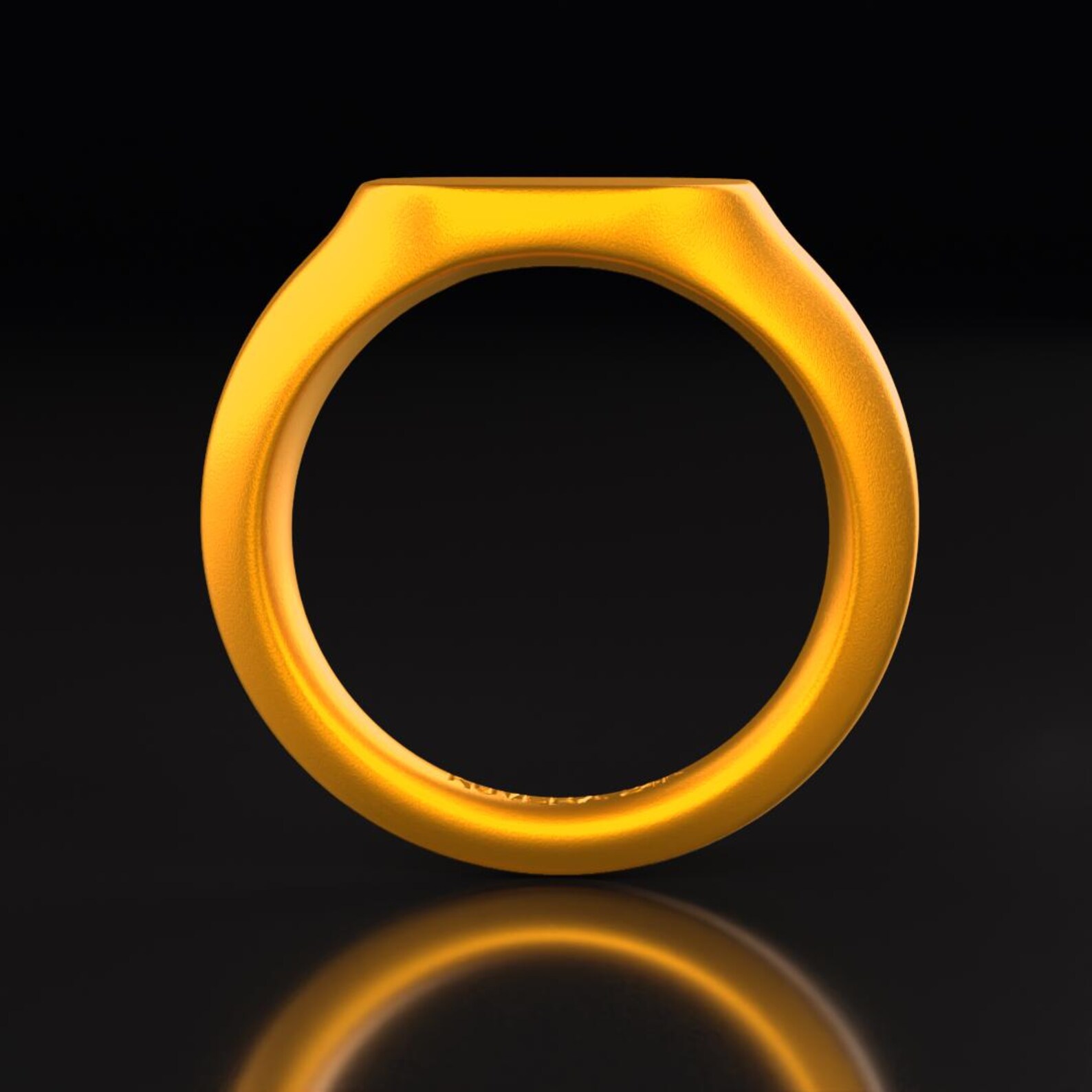 24k Solid Gold Square Signet Ring. 9999 Gold Ring. Handmade Investment ...
