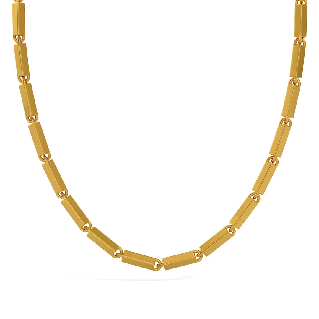 24K Solid Gold 5 Mm Baht Chain Necklace. Wide 9999 Fine Gold Chain ...